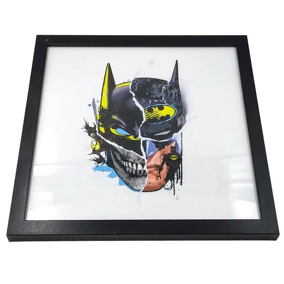 DC Comics | Wall Decor | Framed Batman Dark Knight Head Face Collage ...